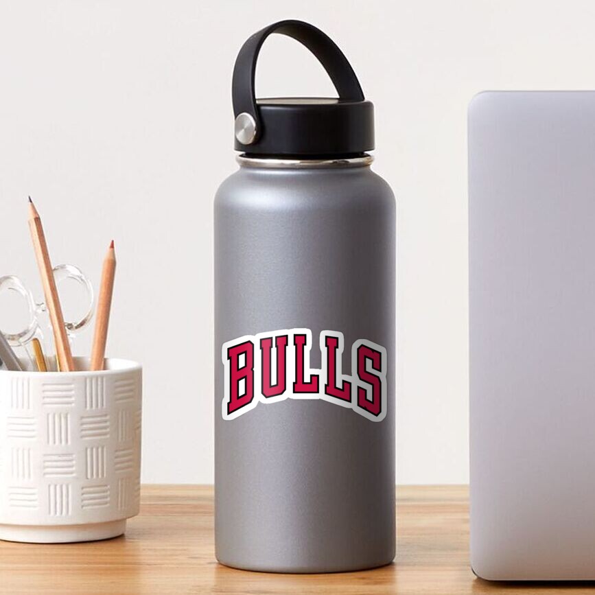 "Chicago Bulls Wordmark (small logo)" Sticker for Sale by hooks05 ...