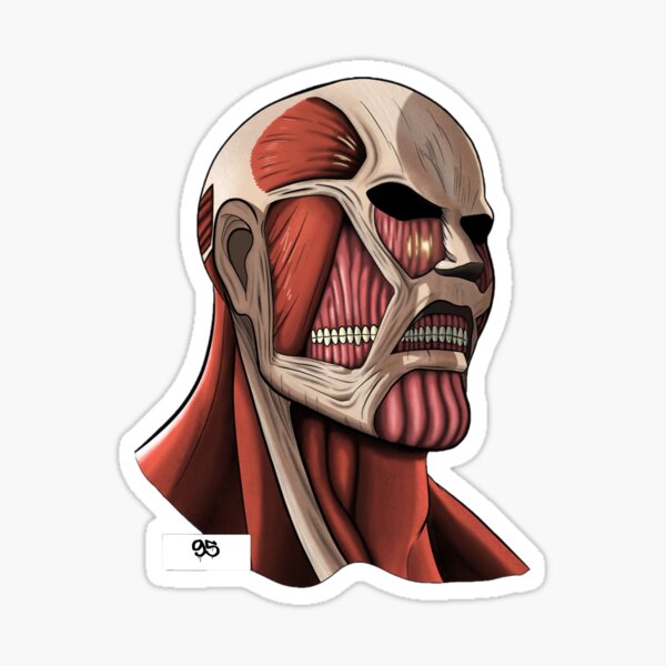 "COLOSSAL TITAN" Sticker for Sale by Boutique95 | Redbubble