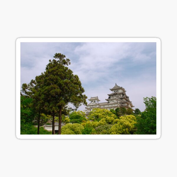 "Castle at Hiimeji With Trees, Kansai, Japan" Sticker for Sale by ...