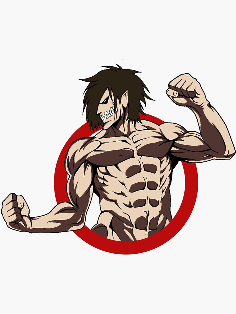"Attack on Titan Eren Titan" Sticker by Yagamioflight | Redbubble