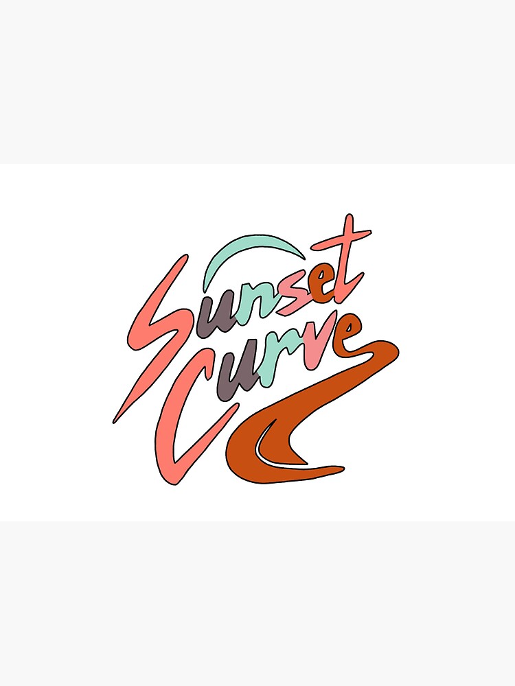 "Sunset Curve" Sticker for Sale by katerinavasquez | Redbubble