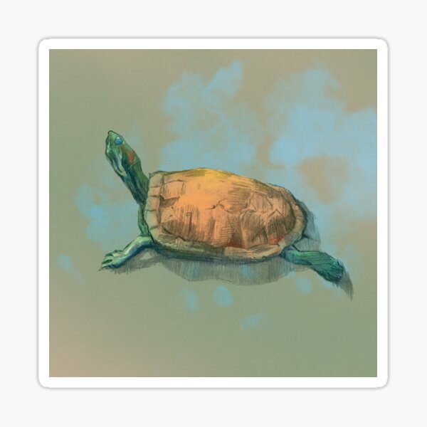 "A Proud Red Eared Slider" Sticker for Sale by ktinasanti | Redbubble