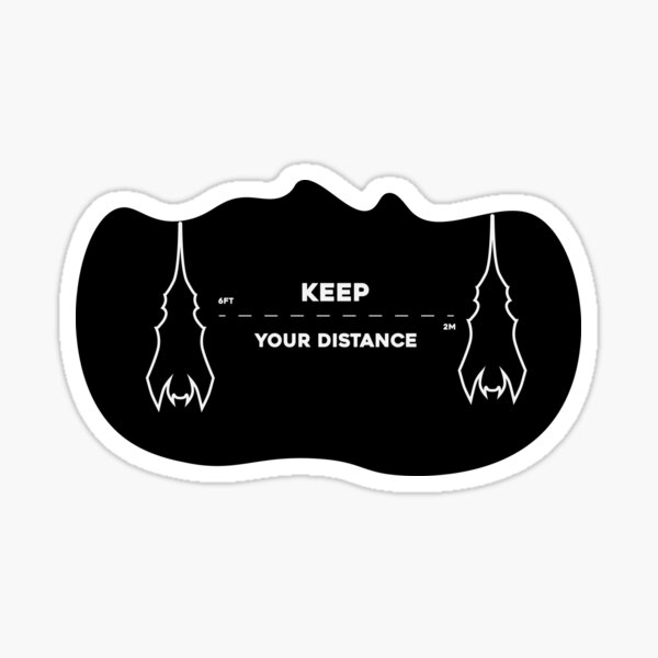 "Keep Your Distance" Sticker for Sale by Glatziere | Redbubble