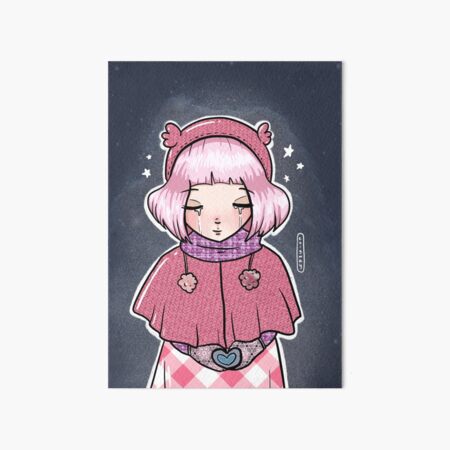 "Pink sad girl" Art Board Print by Enigmay | Redbubble