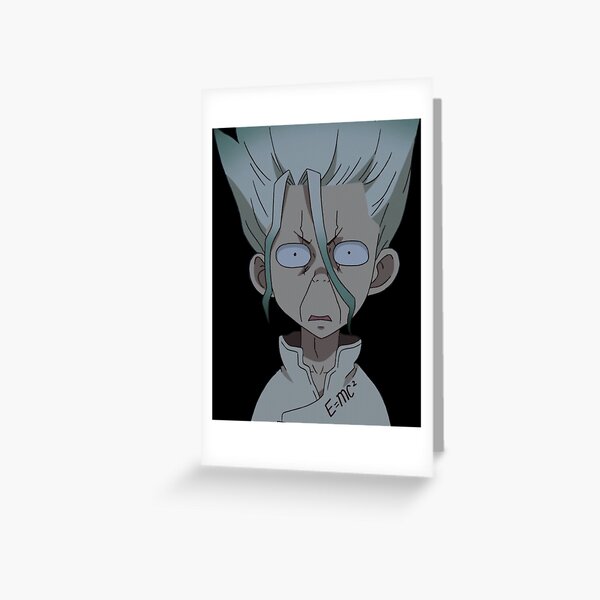 "Dr. Stone Senku funny face" Greeting Card by VirginAdAstra | Redbubble