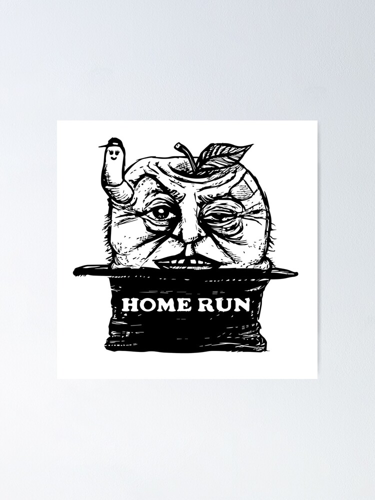 "Home Run Apple" Poster for Sale by JackGolden | Redbubble