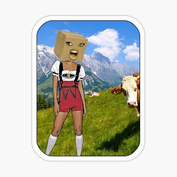 "Bavarian Box Head Girl" Sticker for Sale by JoelCortez | Redbubble