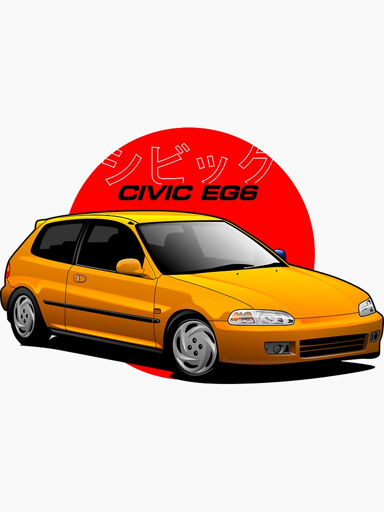 "Civic EG6" Sticker by LyndonJ | Redbubble