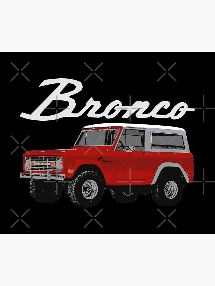 "Ford Bronco - vintage red (white text)" Throw Blanket by Groenendijk ...