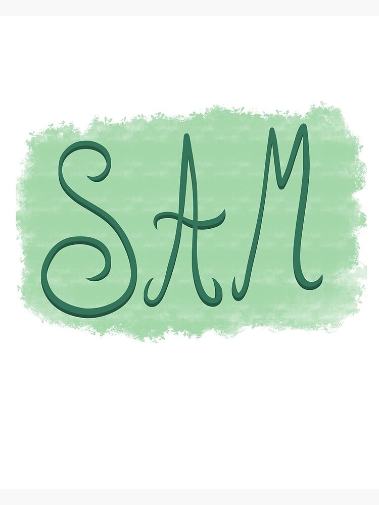 "Sam name tag sticker" Poster for Sale by samanthapinette | Redbubble