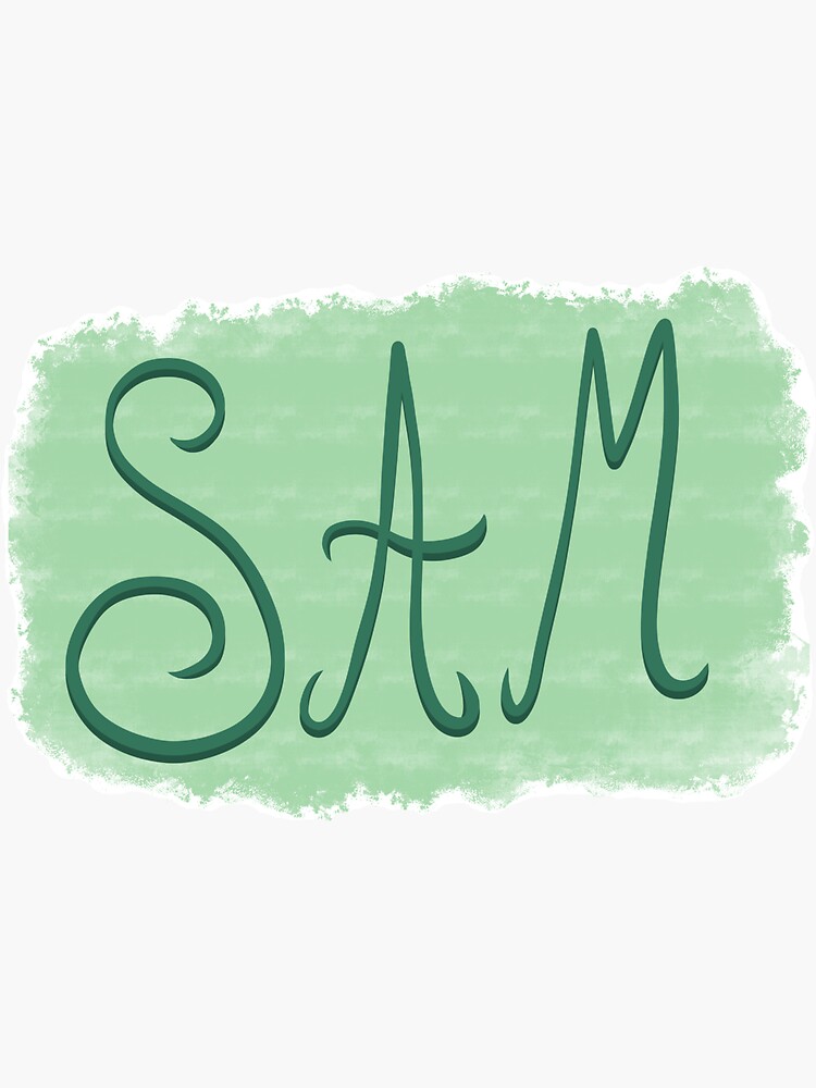 Pegatina «Etiqueta de nombre Sam» de samanthapinette | Redbubble
