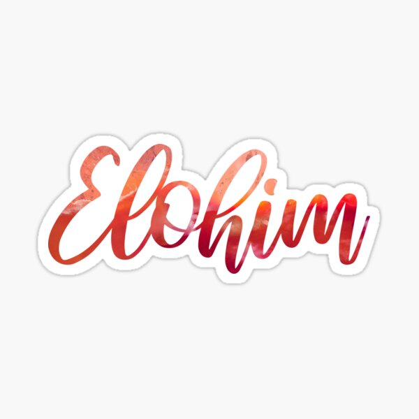 "Elohim" Sticker for Sale by cannevas | Redbubble