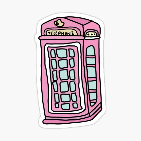 "Pink Telephone Booth" Sticker for Sale by Mistyfaithhhh | Redbubble
