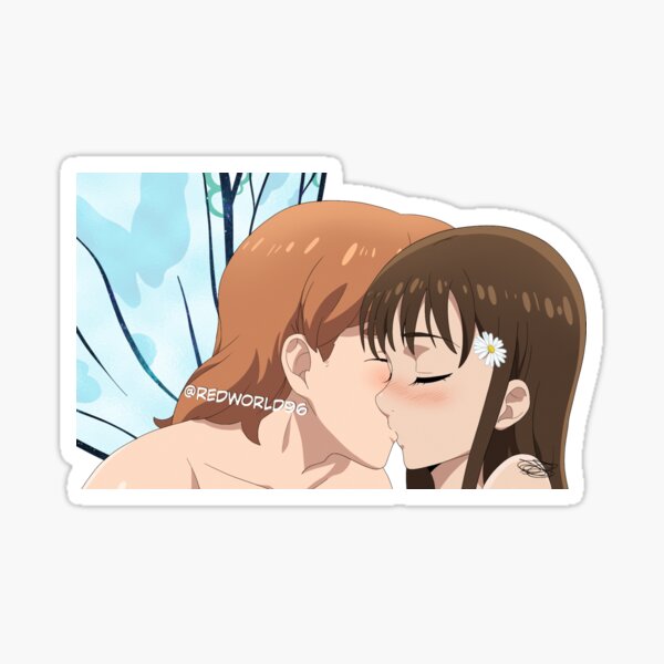 "King and Diane, Nanatsu no Taizai" Sticker for Sale by Redworld96 | Redbubble