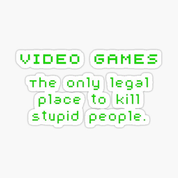 "Video Games" Sticker for Sale by LittleRedTrike | Redbubble