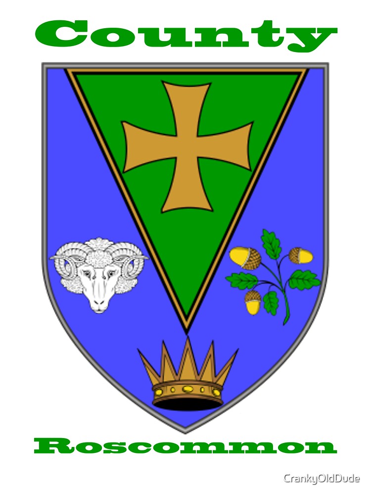 "County Roscommon Coat of Arms" T-shirt by CrankyOldDude | Redbubble