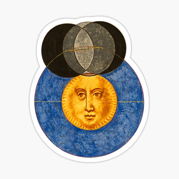 "Solar Eclipse Vintage Illustration" Sticker for Sale by TheDailyArt ...