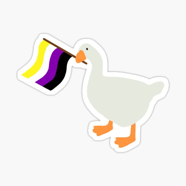 "LGBTQ + goose - nonbinary" Sticker by Lucykolbe | Redbubble