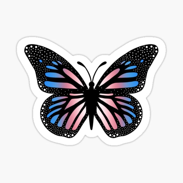 Trans Butterfly Stickers | Redbubble