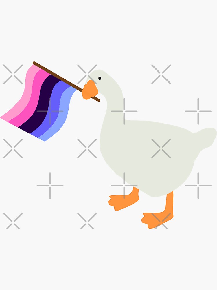 "LGBTQ + goose - omnisexual" Sticker by Lucykolbe | Redbubble