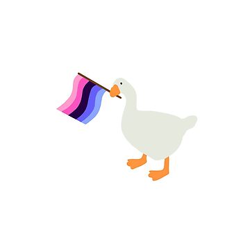 "LGBTQ + goose - omnisexual" Sticker by Lucykolbe | Redbubble