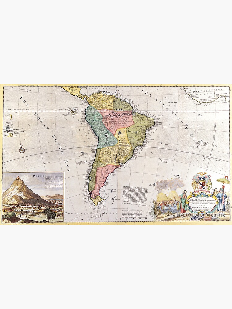 Póster «Mapa de América del Sur, 1715» de nextstepdesigns | Redbubble
