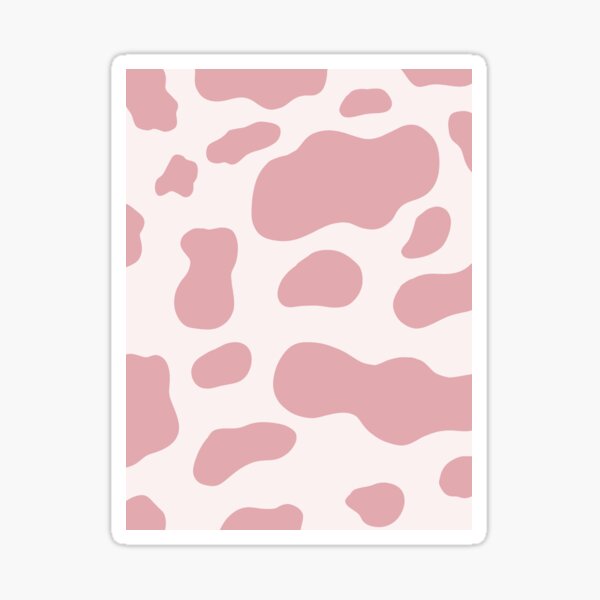 "pink cow print" Sticker by chloetw | Redbubble