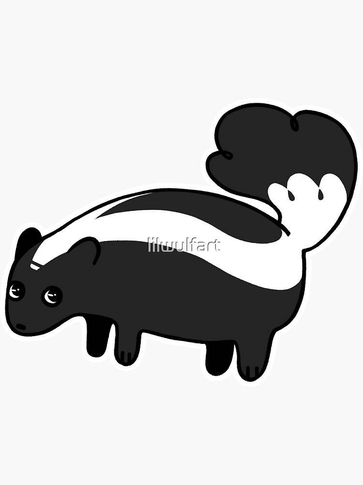 "Fat Skunk Sticker" Sticker for Sale by lilwulfart | Redbubble