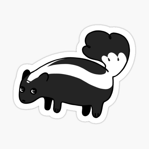 "Fat Skunk Sticker" Sticker for Sale by lilwulfart | Redbubble