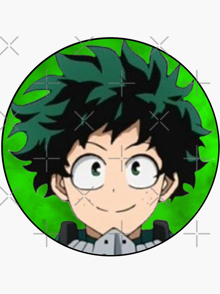 "Deku Icon (black)" Sticker for Sale by echohicks1117 | Redbubble