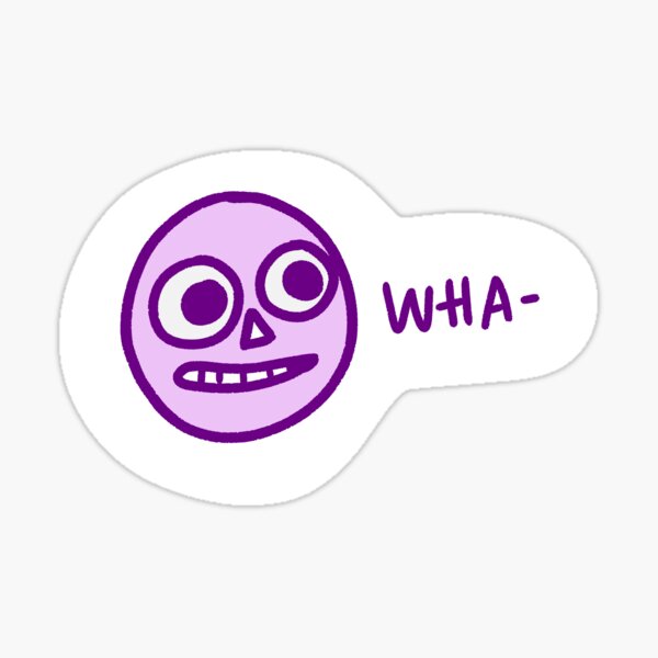 ""wha-" sticker" Sticker for Sale by theskullartist | Redbubble