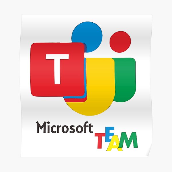 "Microsoft teams" Poster for Sale by doanmyhuyen | Redbubble