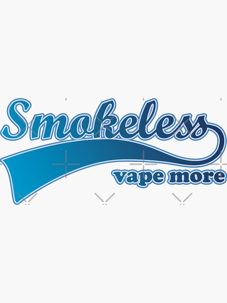 "Vape Design Swoosh Smokeless Blue" Sticker by 2vape | Redbubble