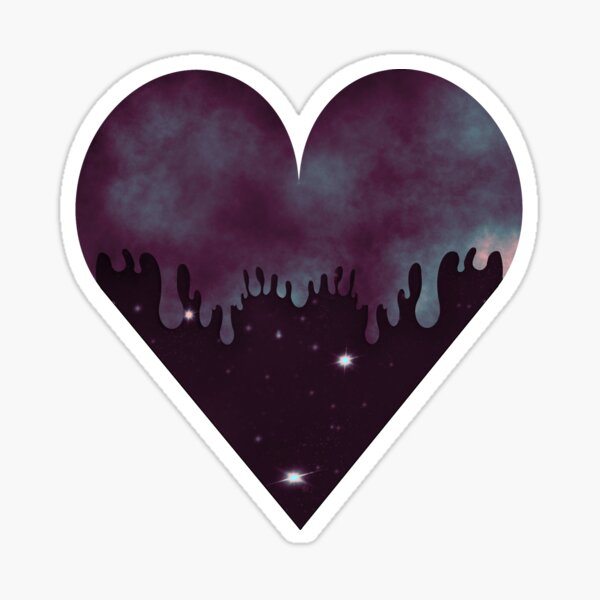 "Dark Galaxy Heart" Sticker by InspireSunshine | Redbubble
