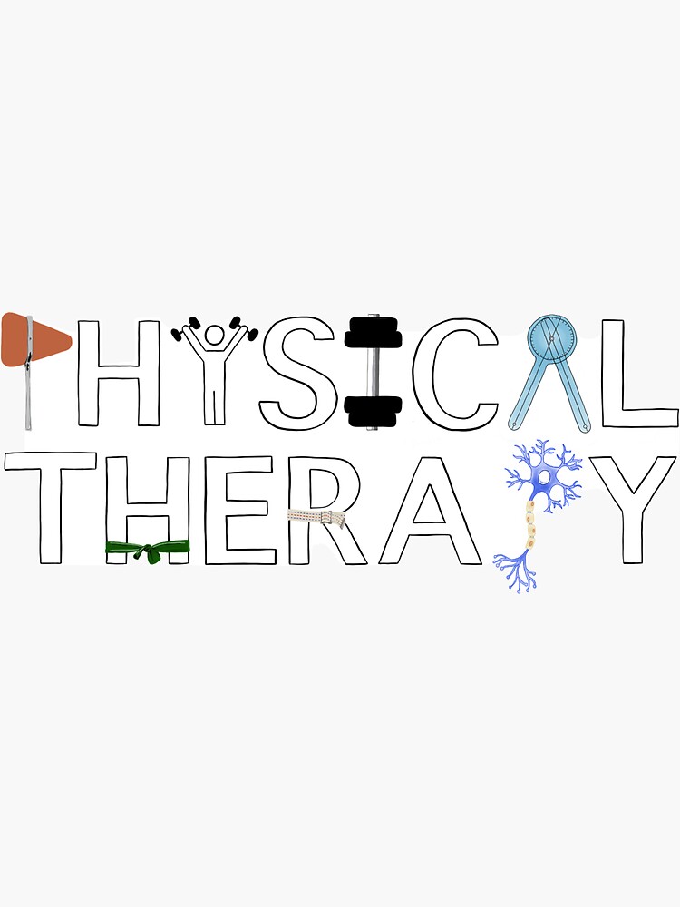"Physical Therapy" Sticker for Sale by mbrockman | Redbubble