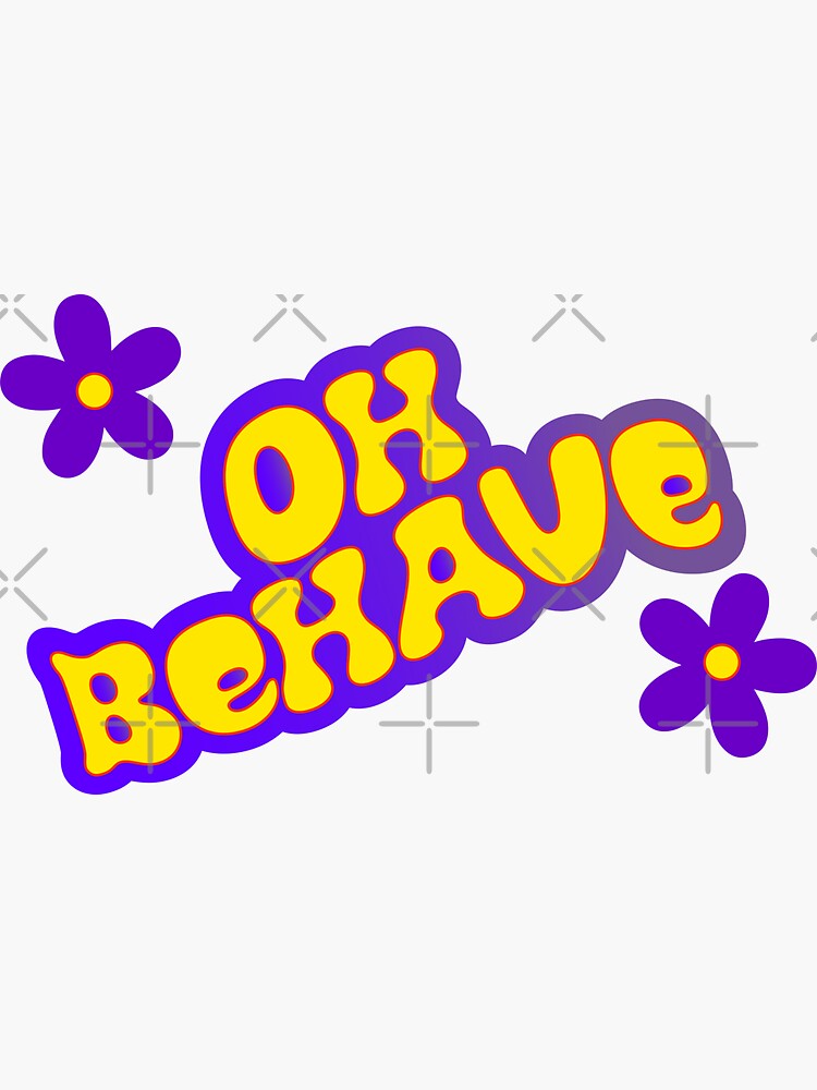 "Austin Powers Oh Behave" Sticker for Sale by NoizeandLight | Redbubble
