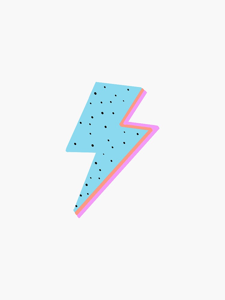 "Aesthetic Lightning Bolt" Sticker by SistersStyles | Redbubble