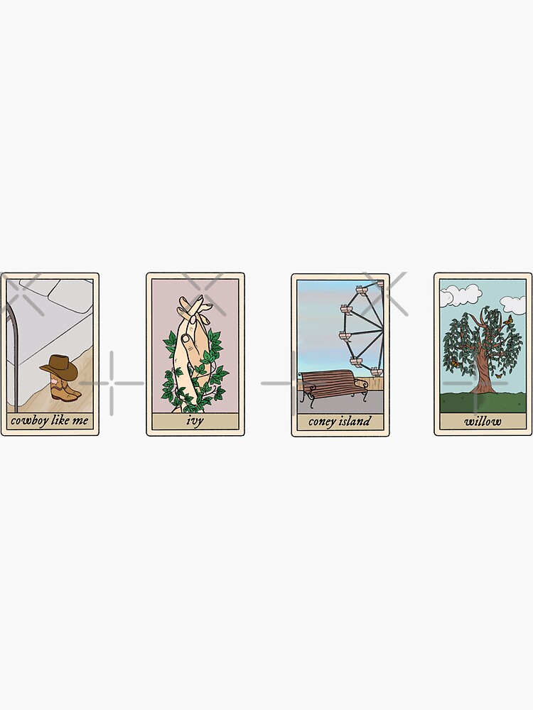 "evermore tarot card deck" Sticker for Sale by signedbykaty | Redbubble