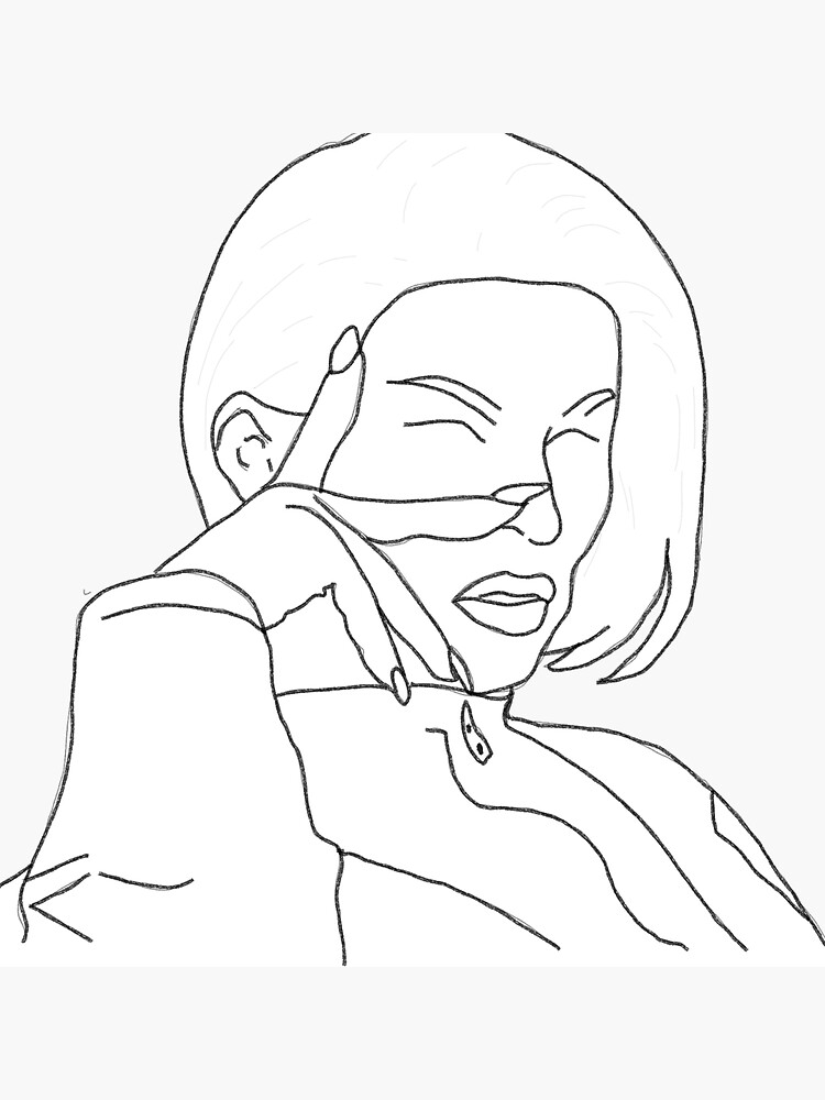 "Katya Zamo drawing" Sticker for Sale by ericarichter | Redbubble