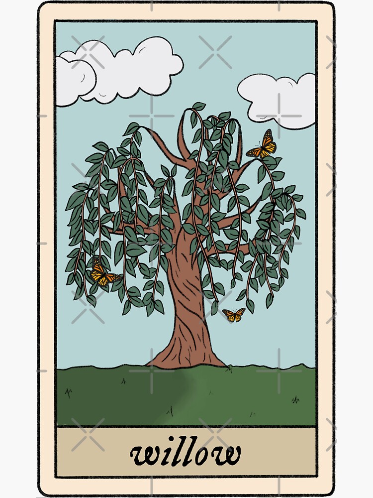 "willow tarot card" Sticker for Sale by signedbykaty | Redbubble