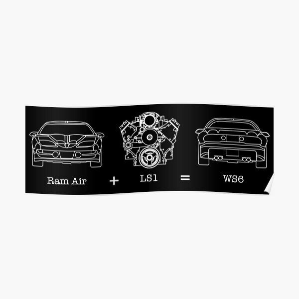 "The perfect formula for a WS6 Trans Am!" Poster by Firebird66 | Redbubble