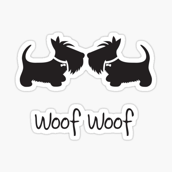 "Double Scottie – Woof Woof ©BonniePortraits.com" Sticker for Sale by ...