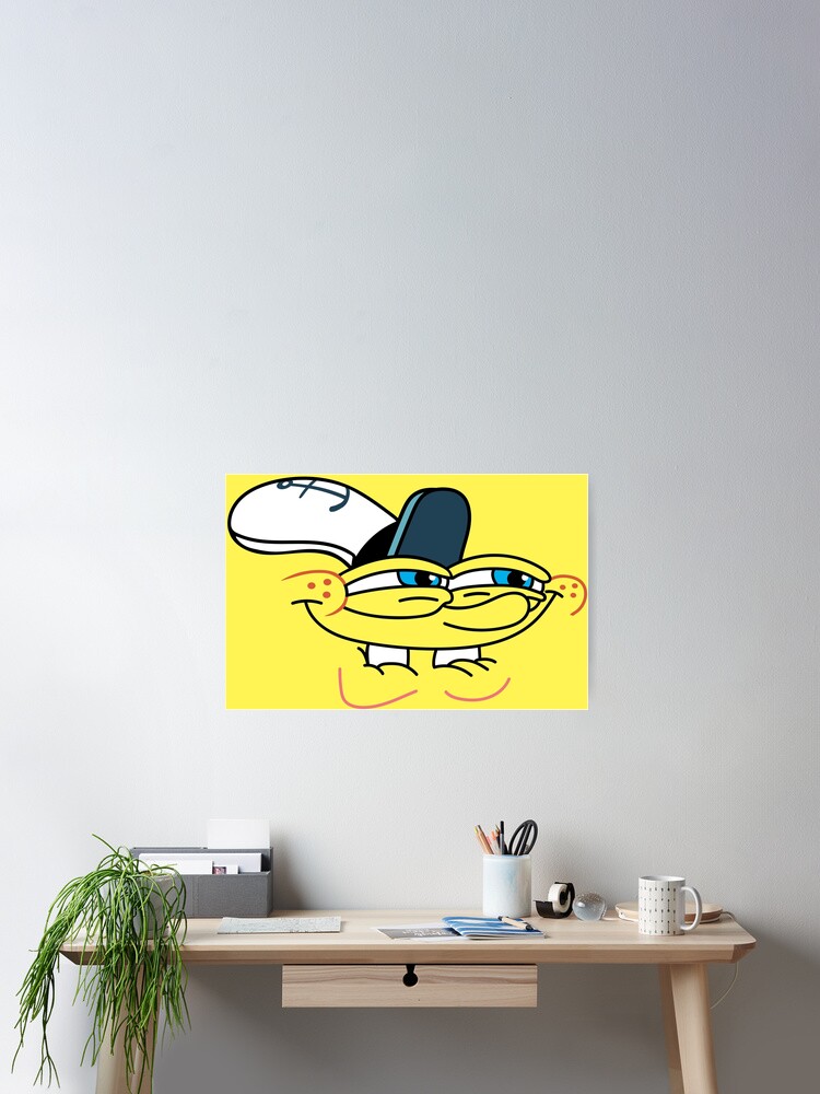 "Spongebob Smirk Face" Poster for Sale by kirkdstevens | Redbubble