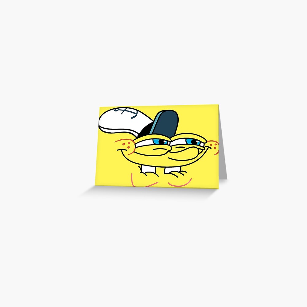 "Spongebob Smirk Face" Greeting Card by kirkdstevens | Redbubble
