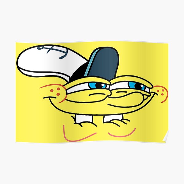 "Spongebob Smirk Face" Poster for Sale by kirkdstevens | Redbubble