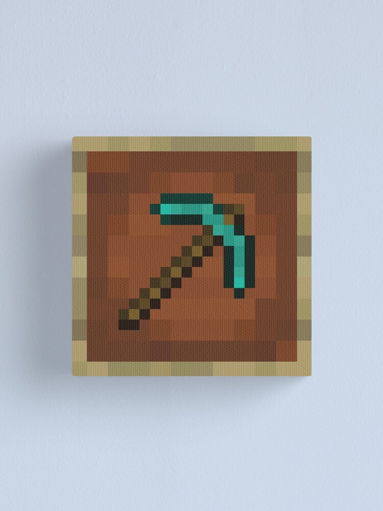 "Minecraft Item Frame Diamond Pickaxe" Canvas Print for Sale by ...