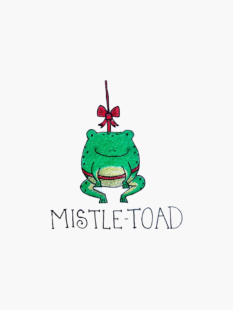 "MISTLE-TOAD" Sticker for Sale by ThePaintPoint | Redbubble