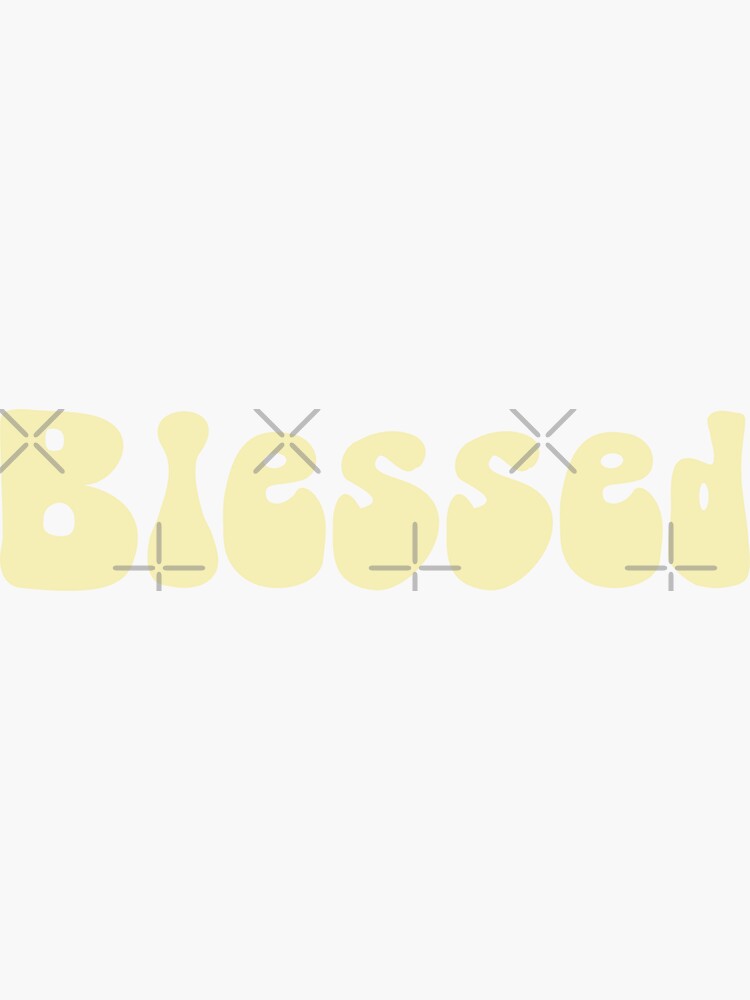 "Blessed - Cute Pastel Yellow Aesthetic Stickers" Sticker by ...