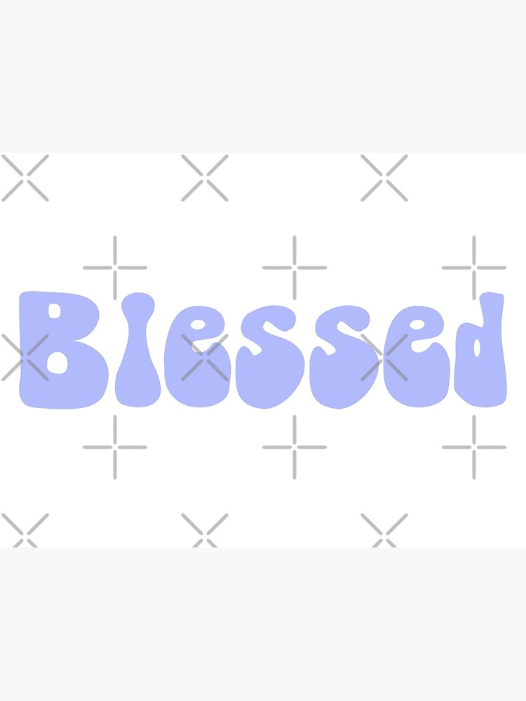 "Blessed - Cute Pastel Purple Blue Aesthetic Stickers" Photographic ...