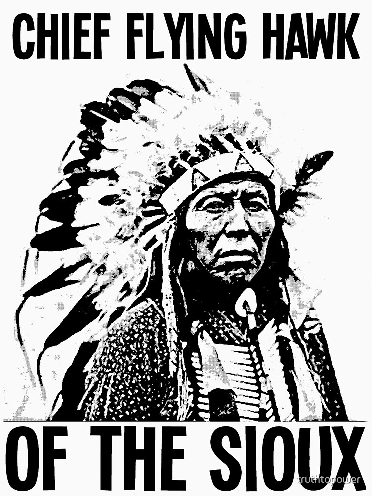 "Chief Flying Hawk (of The Sioux)" T-shirt for Sale by truthtopower ...